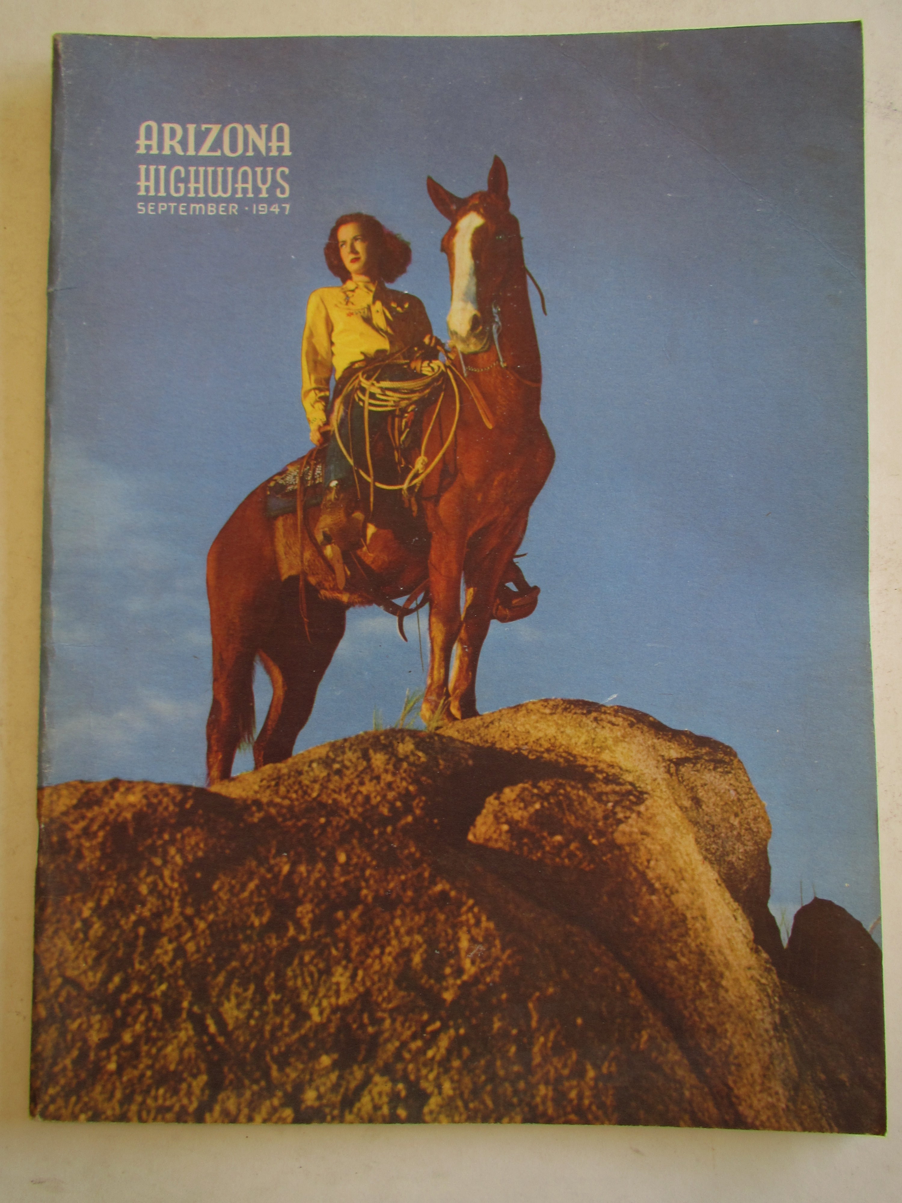 Arizona Highways Magazine September 1947 Color Ranch Horseback Riding ...