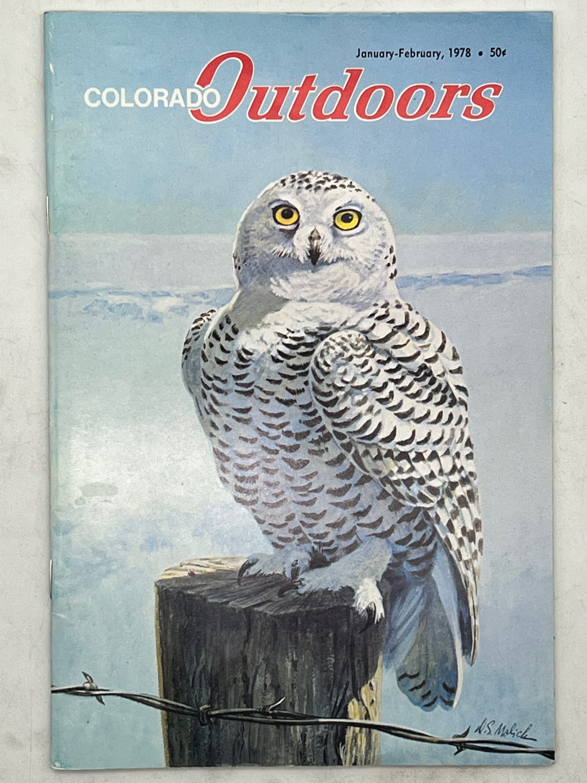 Colorado Outdoors Magazine Jan-Feb 1978 Donald Leo Malick Snowy Owl ...