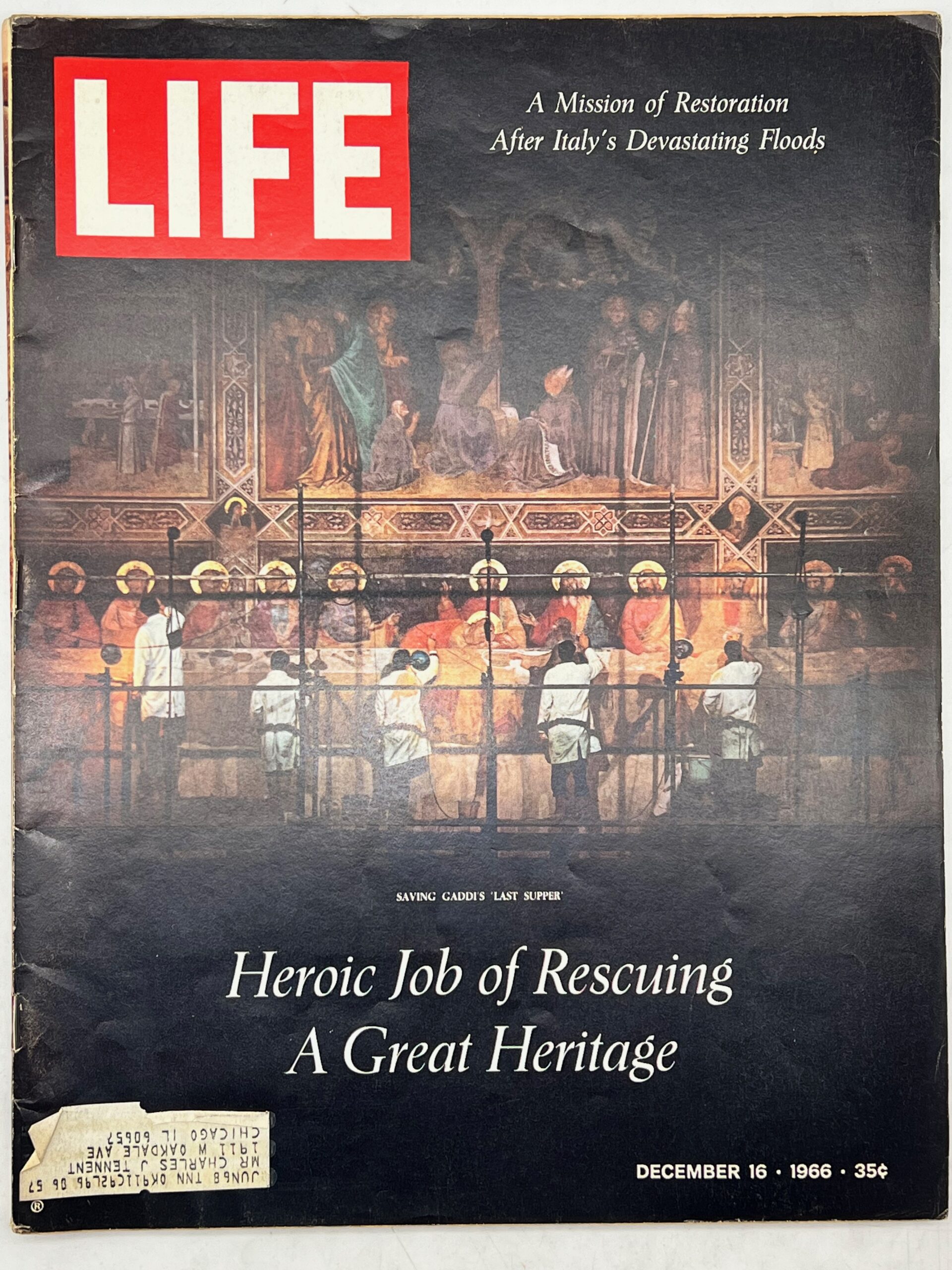 LIFE Magazine DEC 16, 1966 Saving Gaddi's Last Supper; Levi Smith ...