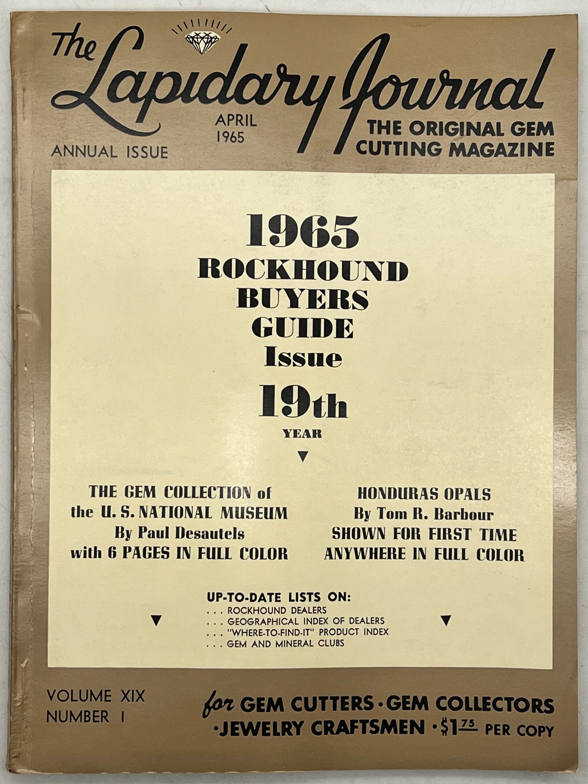 Lapidary Journal Magazine 1965 April 1965 Rockhound Buyers Guide ...