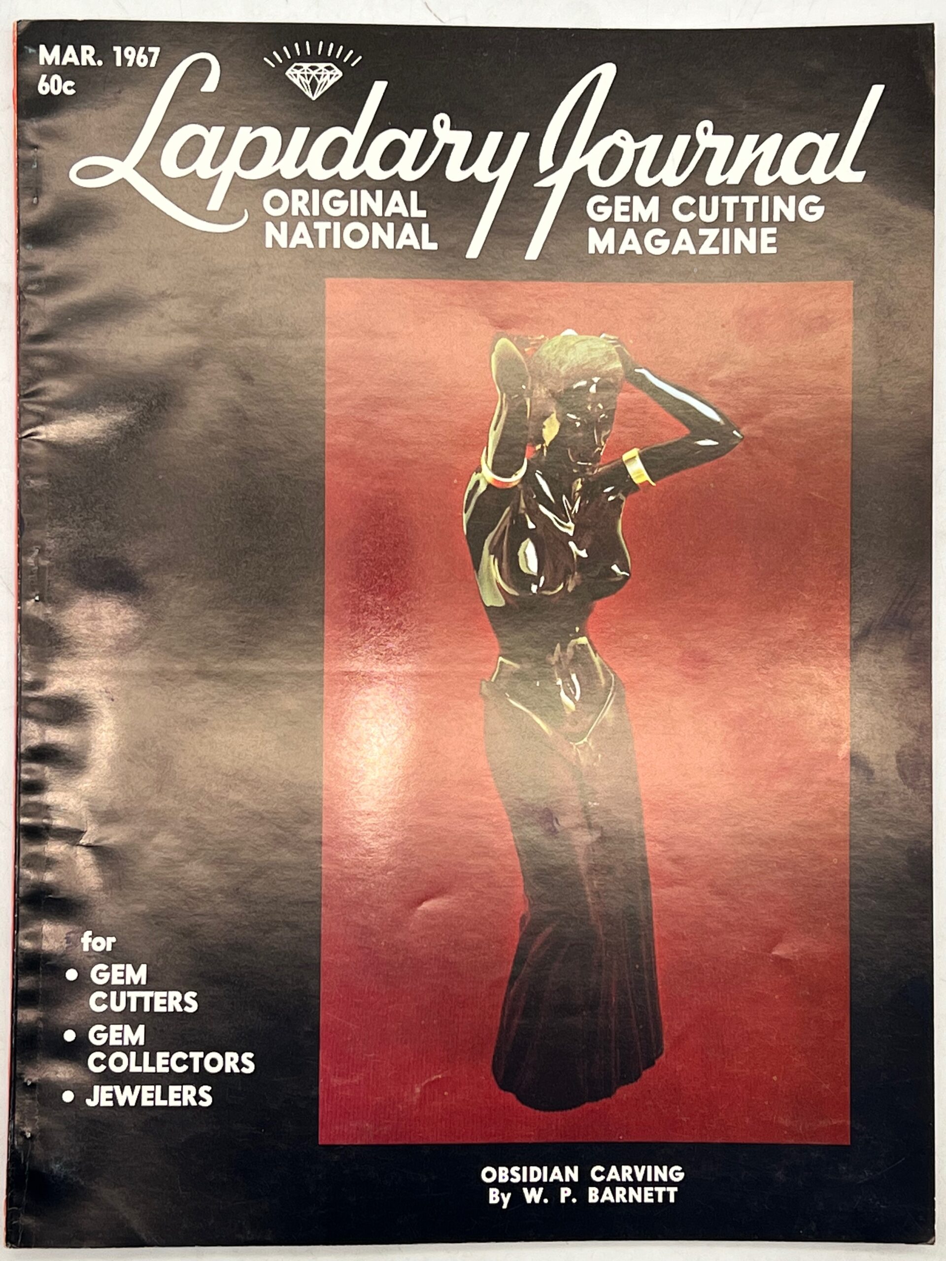 Lapidary Journal Magazine 1967 March Obsidian Carving - Cyber Dutchman