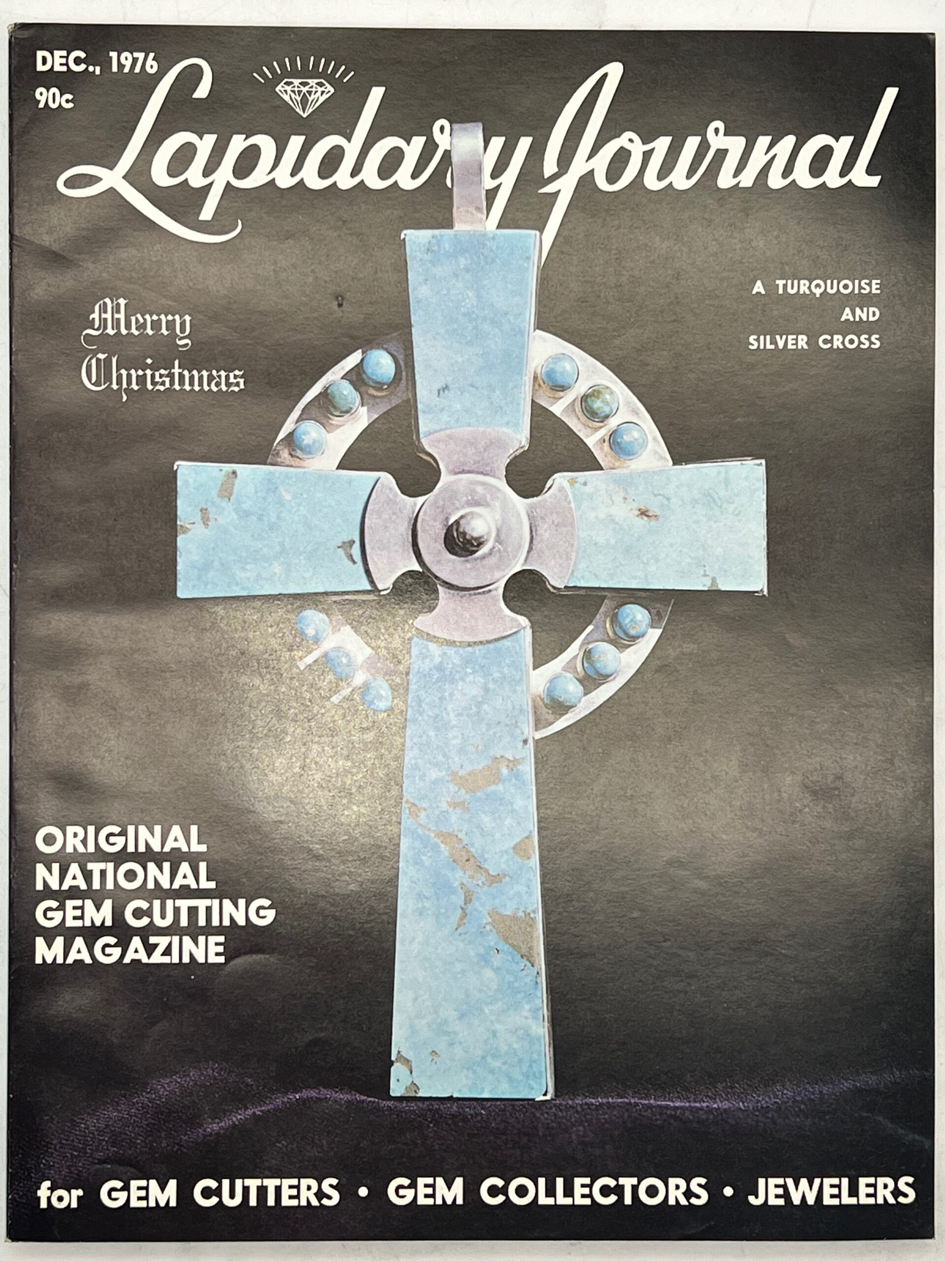 Lapidary Journal Magazine December 1976 A Turquoise and Silver Cross ...