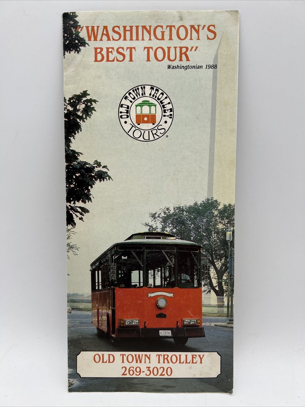 1988 OLD TOWN TROLLEY TOURS Washington DC Mayor Marion Barry TRAVEL ...