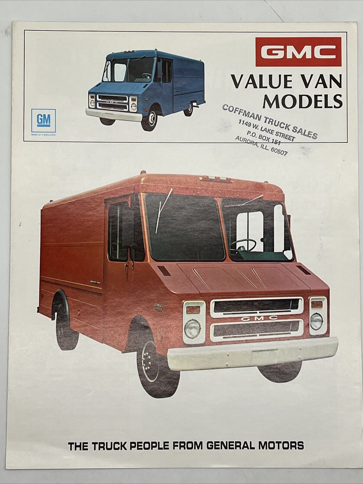 1972 GMC VALUE VAN MODELS GENERAL MOTORS TRUCK & COACH Dealer Sales ...