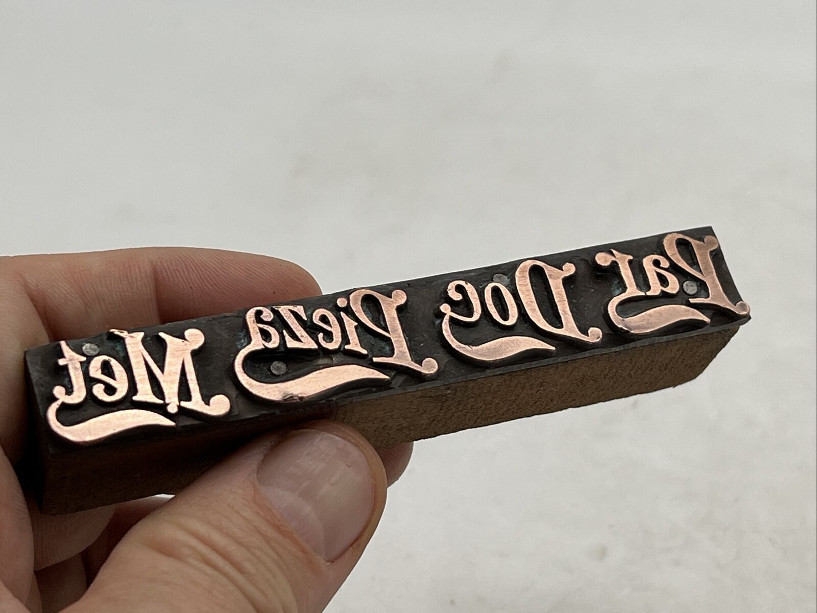VINTAGE PRINTING LETTERPRESS PRINTERS BLOCK CUT Par Doc Pieza Met ...