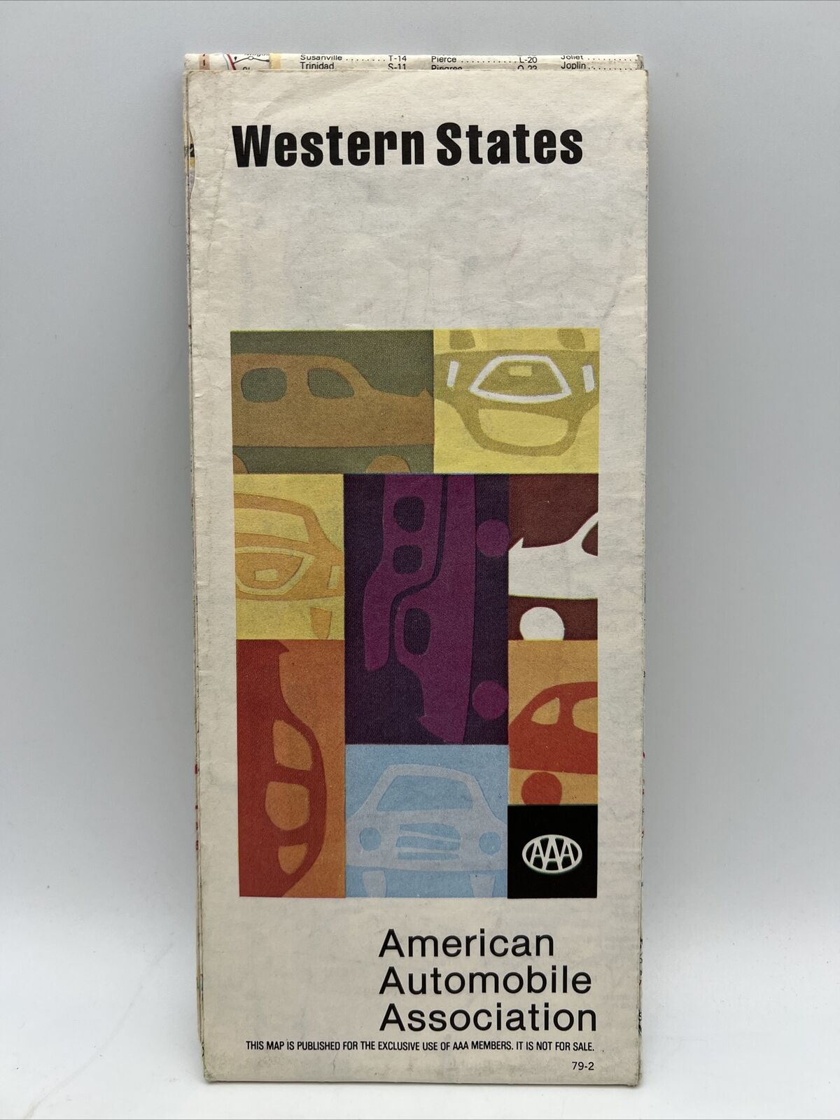 1979 AAA AMERICAN AUTOMOBILE ASSOCIATION WESTERN US STATE Highway Road ...