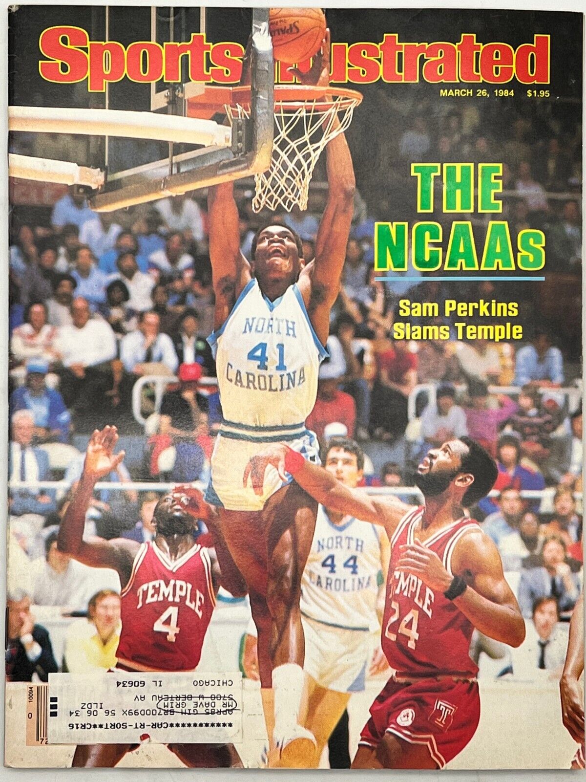 SPORTS ILLUSTRATED MAR 26 1984 Sam Perkins North Carolina Ray Meyer ...