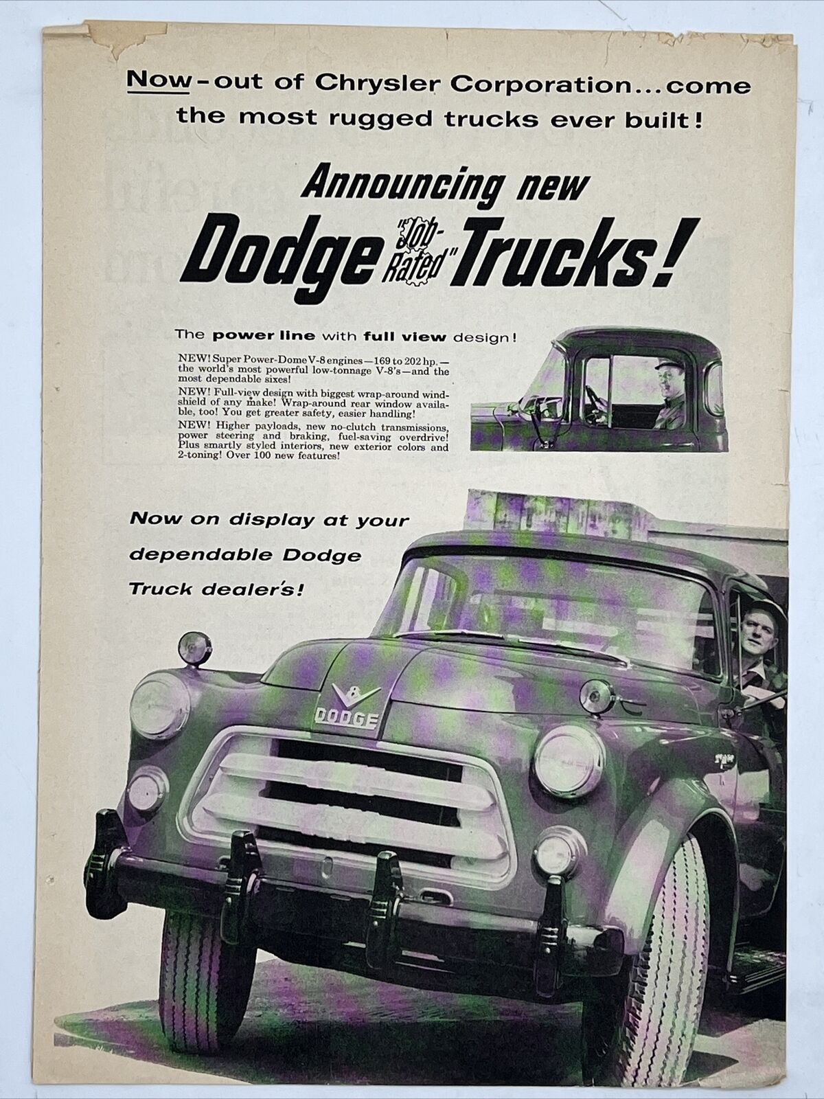 1955 DODGE JOB RATED TRUCKS Successful Farming Magazine PRINT ...